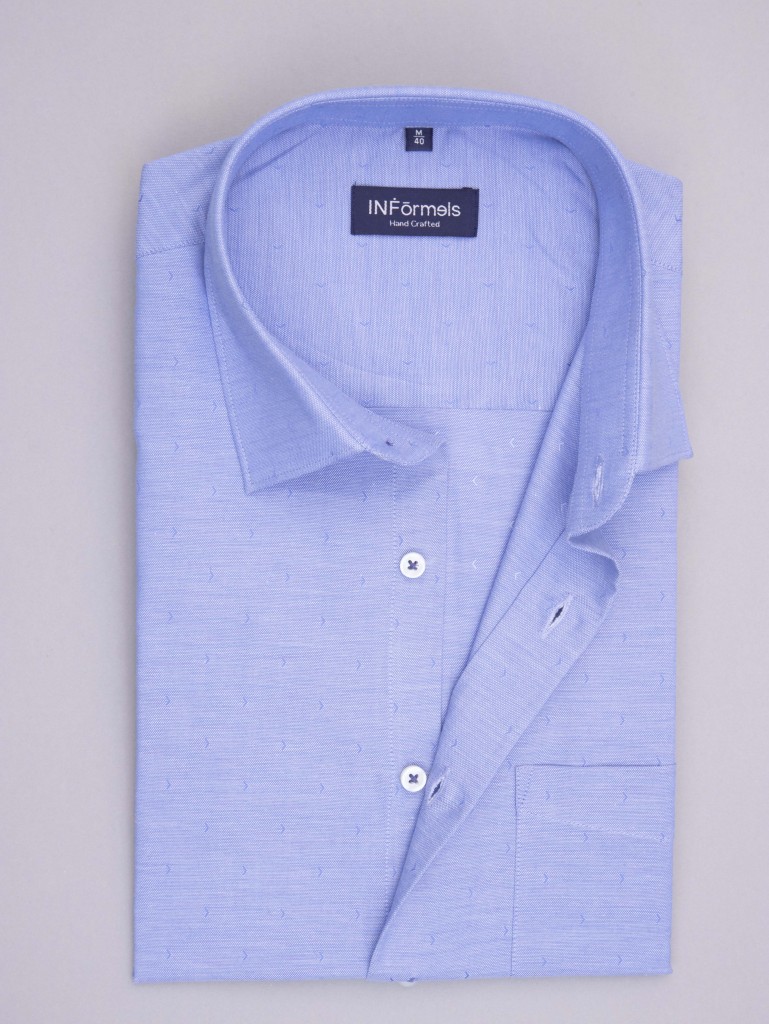 Buy Superstar sky blue dobby shirt at INR 599 online from Informels ...